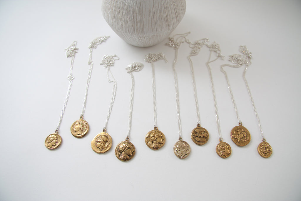 Ancient Greek Medallion Coin Necklace - Persephone & Lorax – Laborde ...